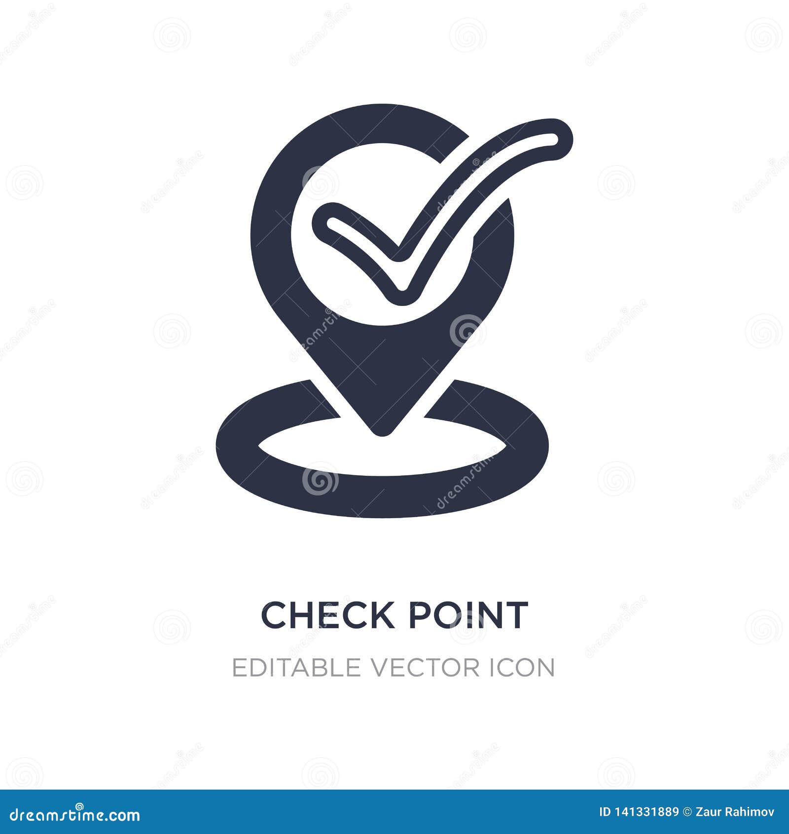 Check Point Icon on White Background. Simple Element Illustration from ...