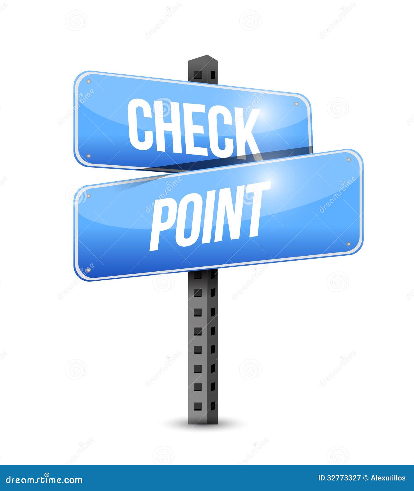 Check Point Road Sign Illustration Design Stock Illustration ...