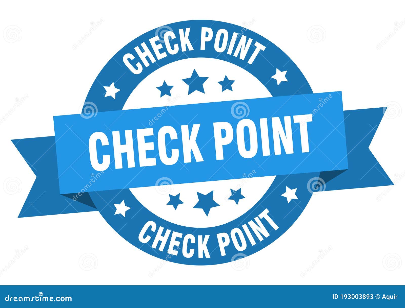 Check Point Round Ribbon Isolated Label. Check Point Sign Stock Vector ...