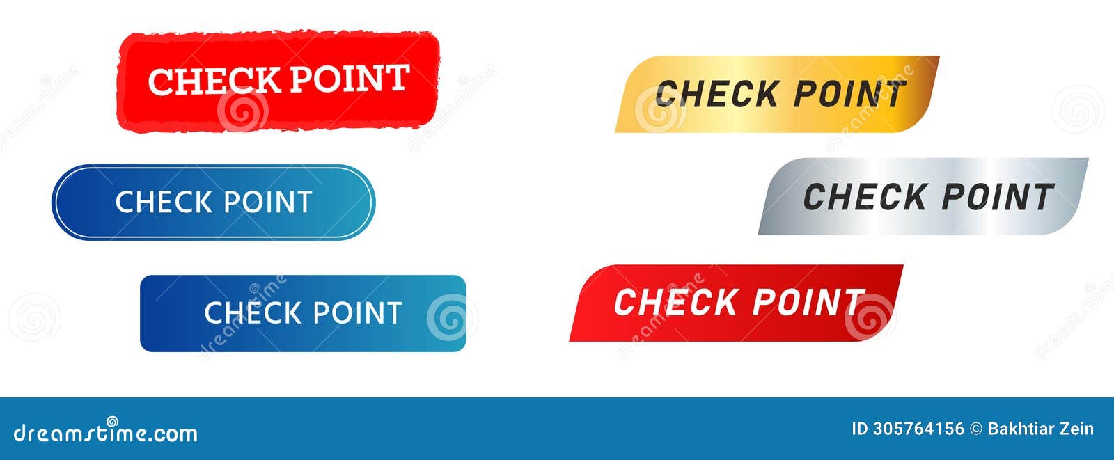 Check Point Rubber Stamp Button Square Label Sticker Sign Done Progress ...