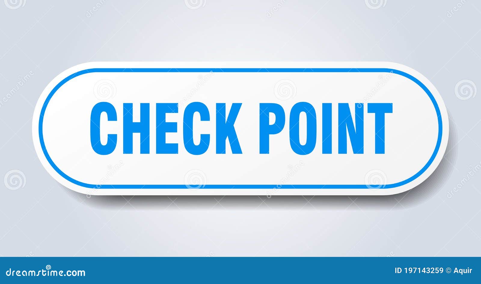Check Point Sign. Rounded Isolated Button. White Sticker Stock Vector ...