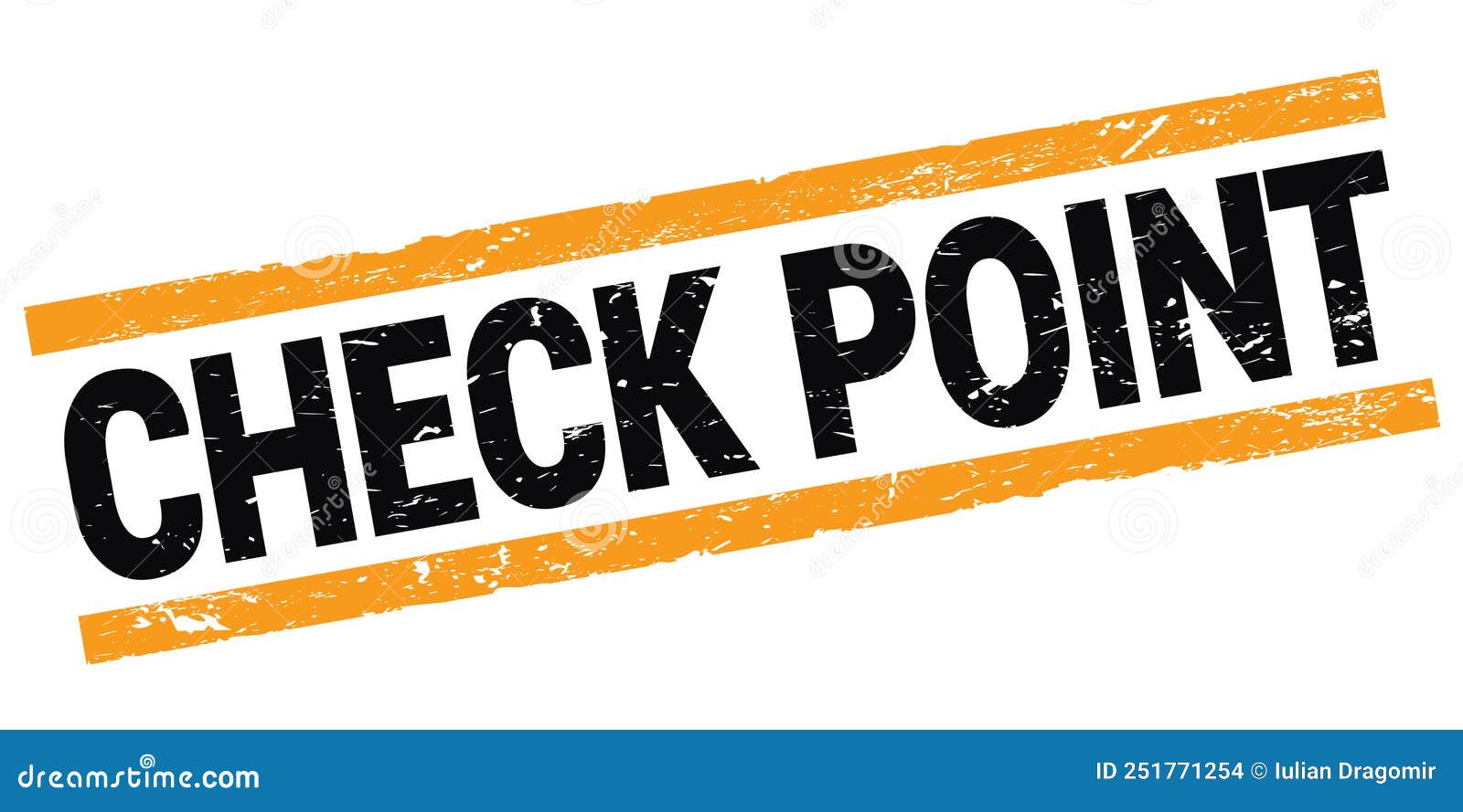 CHECK POINT Text on Black-orange Rectangle Stamp Sign Stock ...