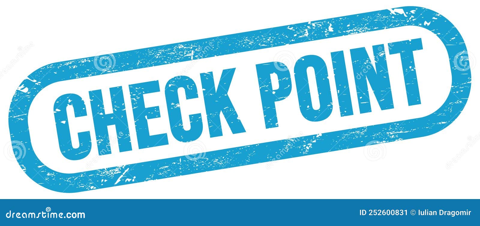 CHECK POINT, Text Written on Blue Stamp Sign Stock Illustration ...