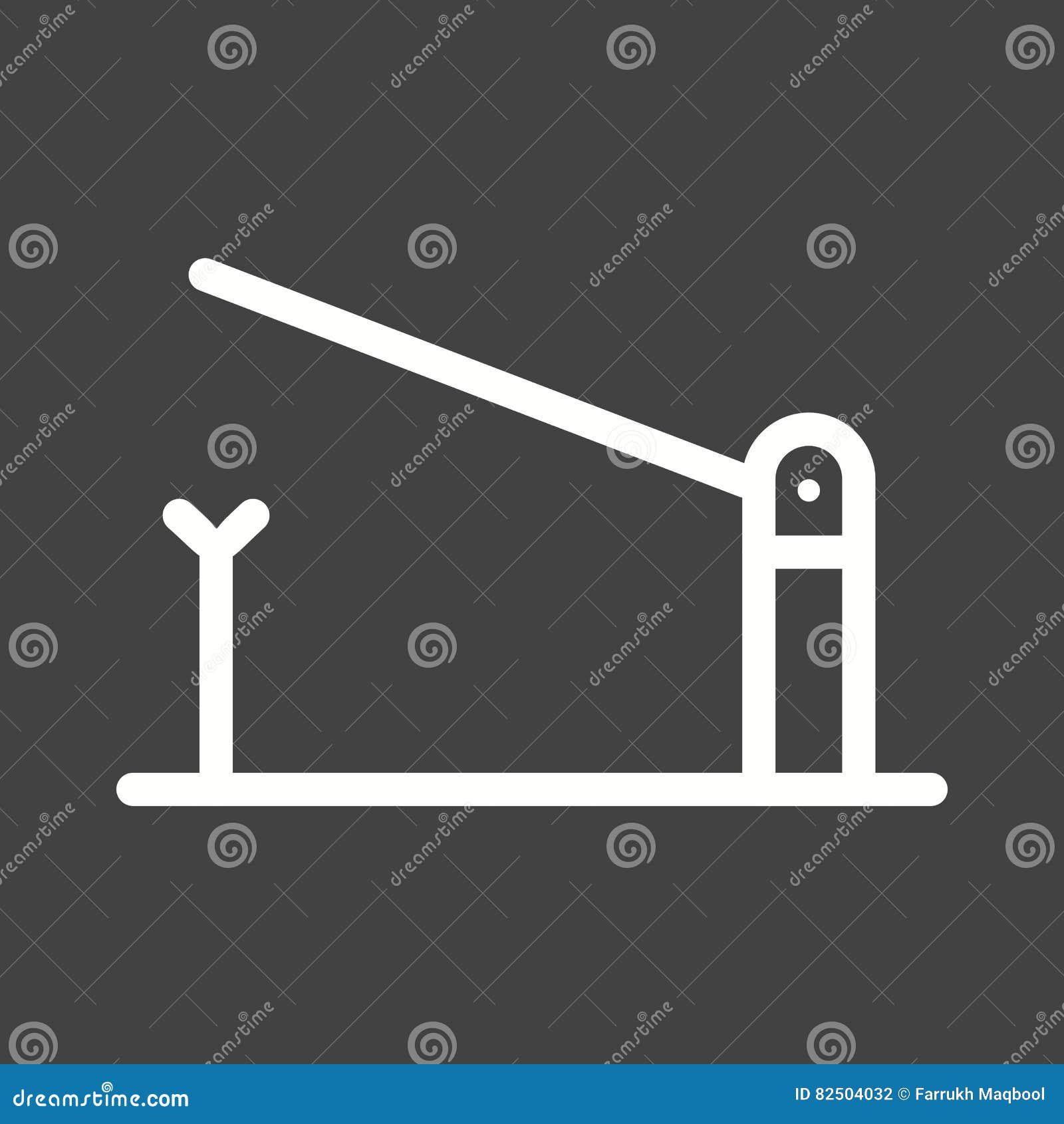 Check Post Barrier stock illustration. Illustration of urban - 82504032