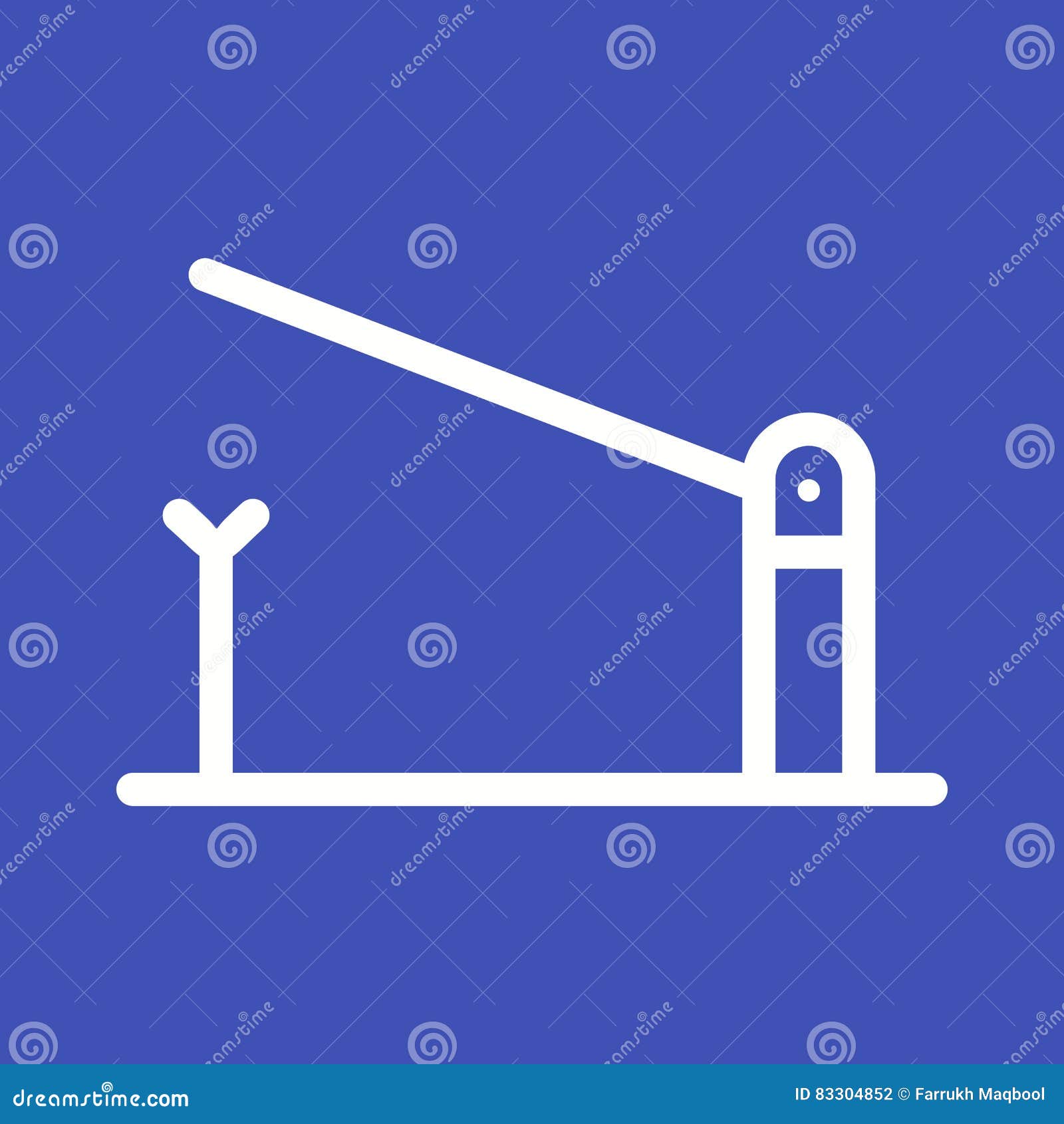 Check Post Barrier stock vector. Illustration of barrier - 83304852