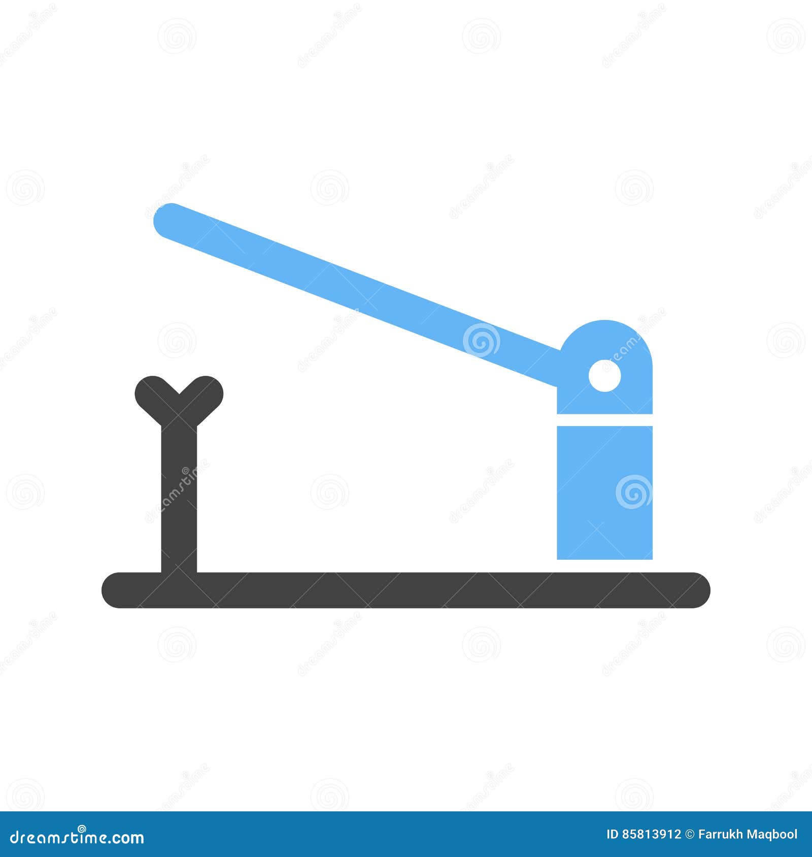 Check Post Barrier stock vector. Illustration of urban - 85813912