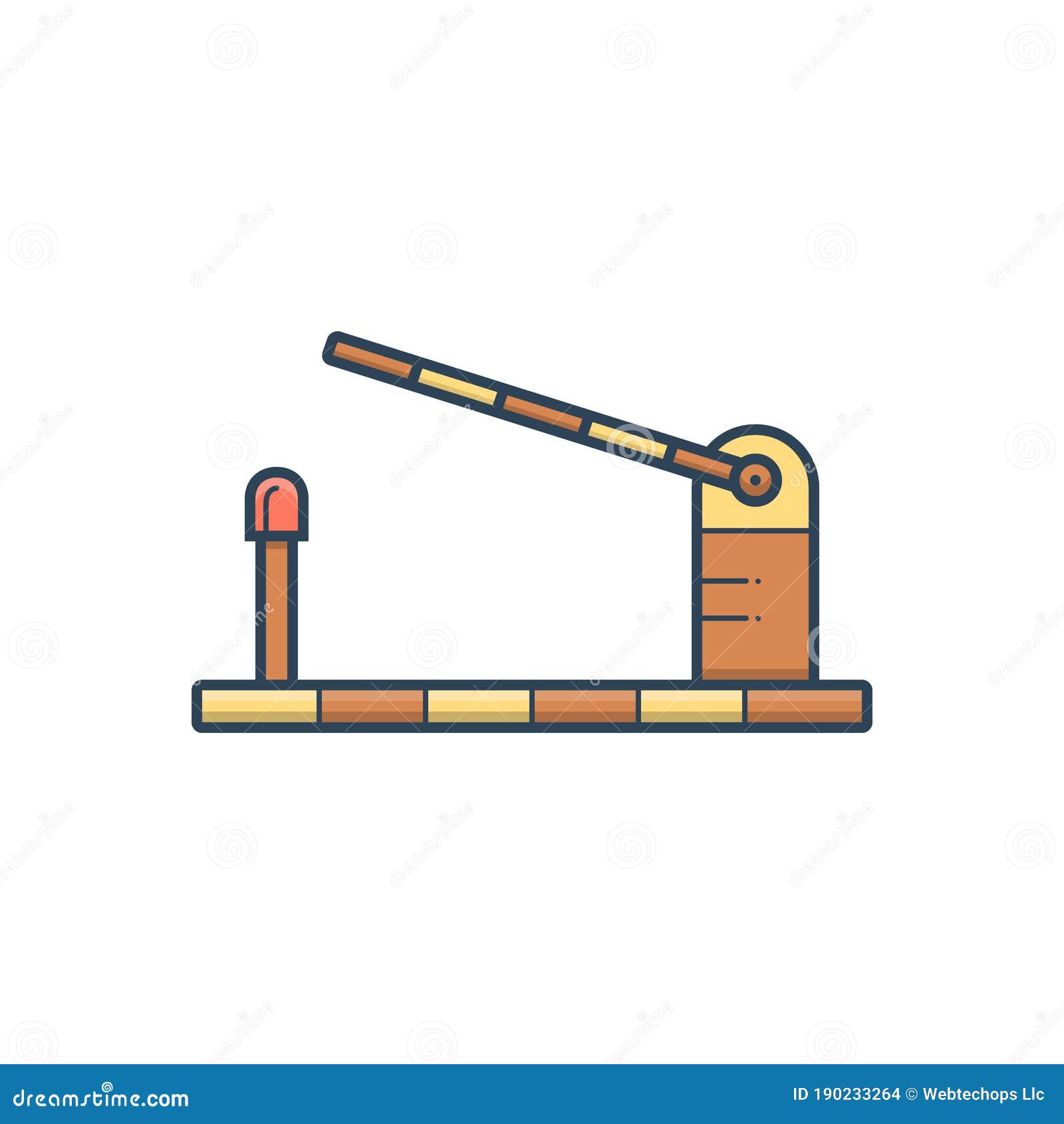 Color Illustration Icon for Check Post, Barrier and Transportation ...