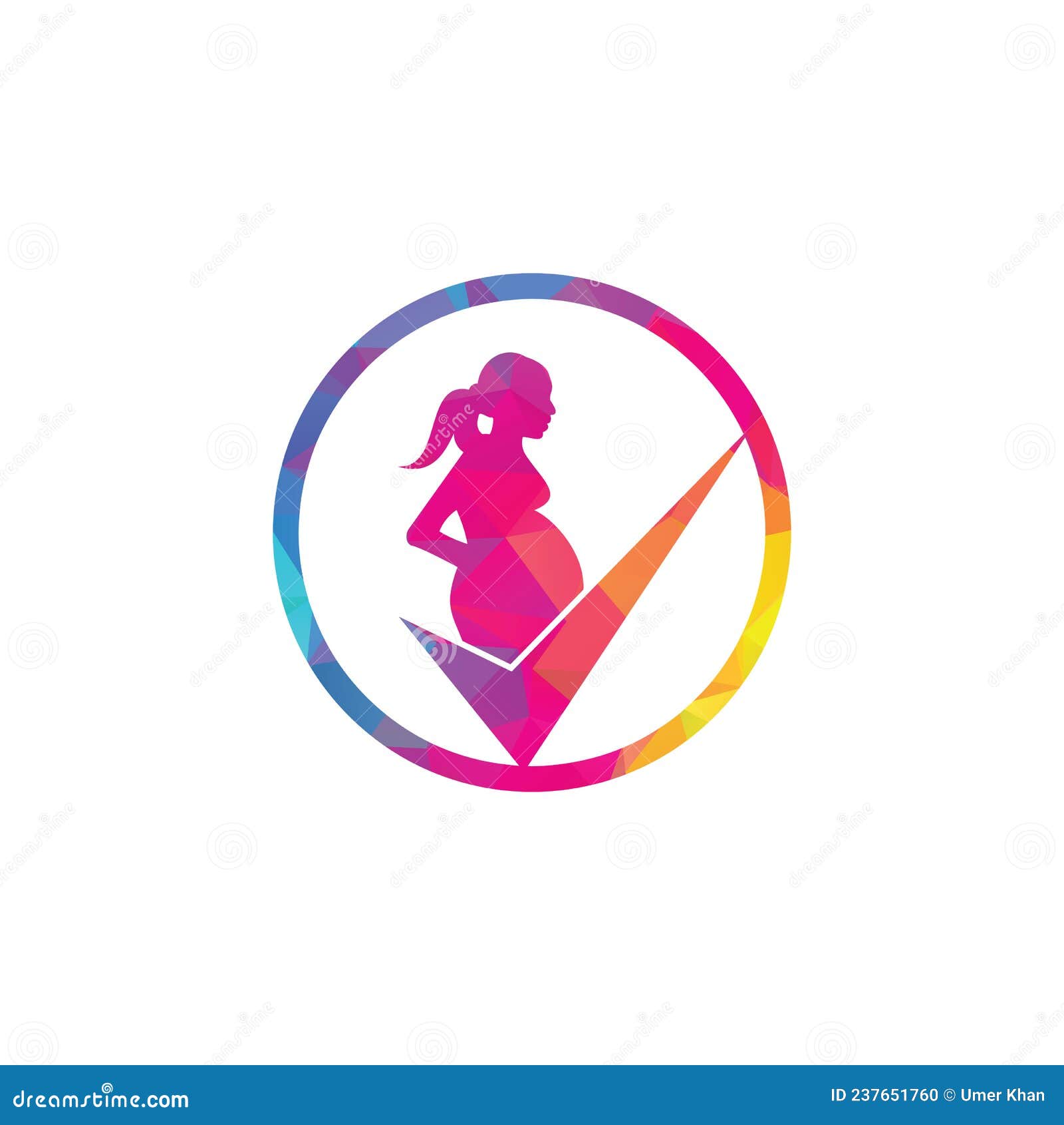 Check Pregnancy Logo Design. Stock Vector - Illustration of isolated ...