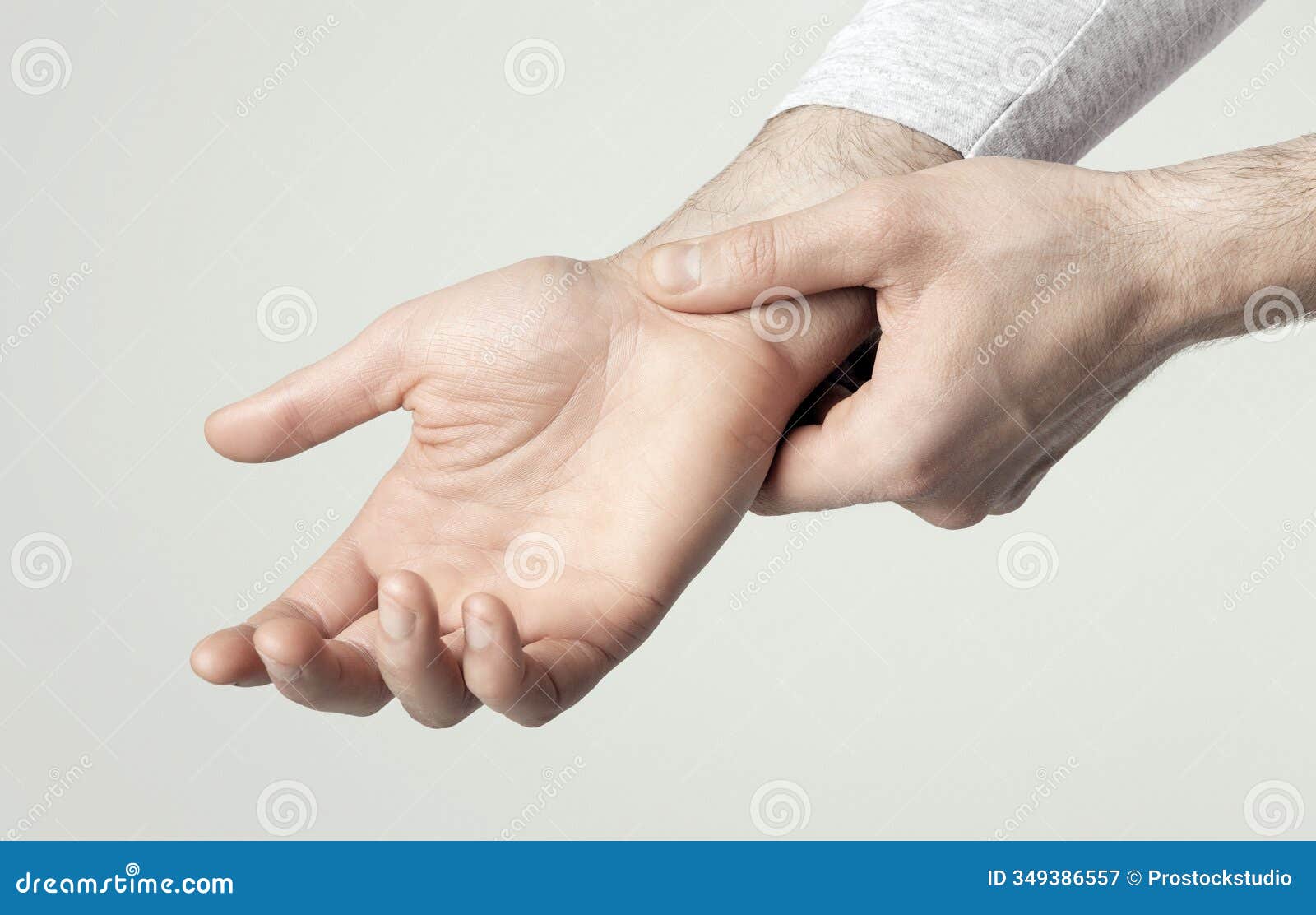 Check the Pulse. Man Counts Heartbeats by Himself Stock Image - Image ...