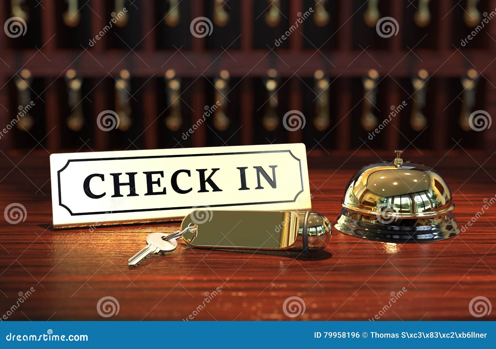 Check in reception stock illustration. Illustration of desk - 79958196