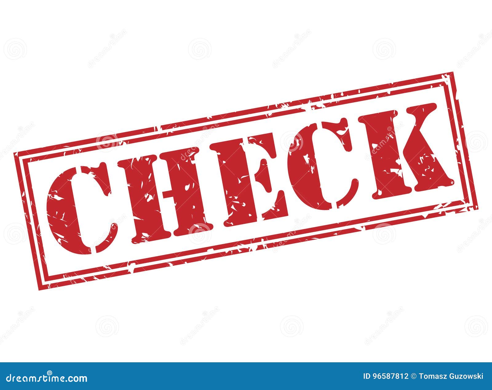 Check red stamp stock illustration. Illustration of isolated - 96587812