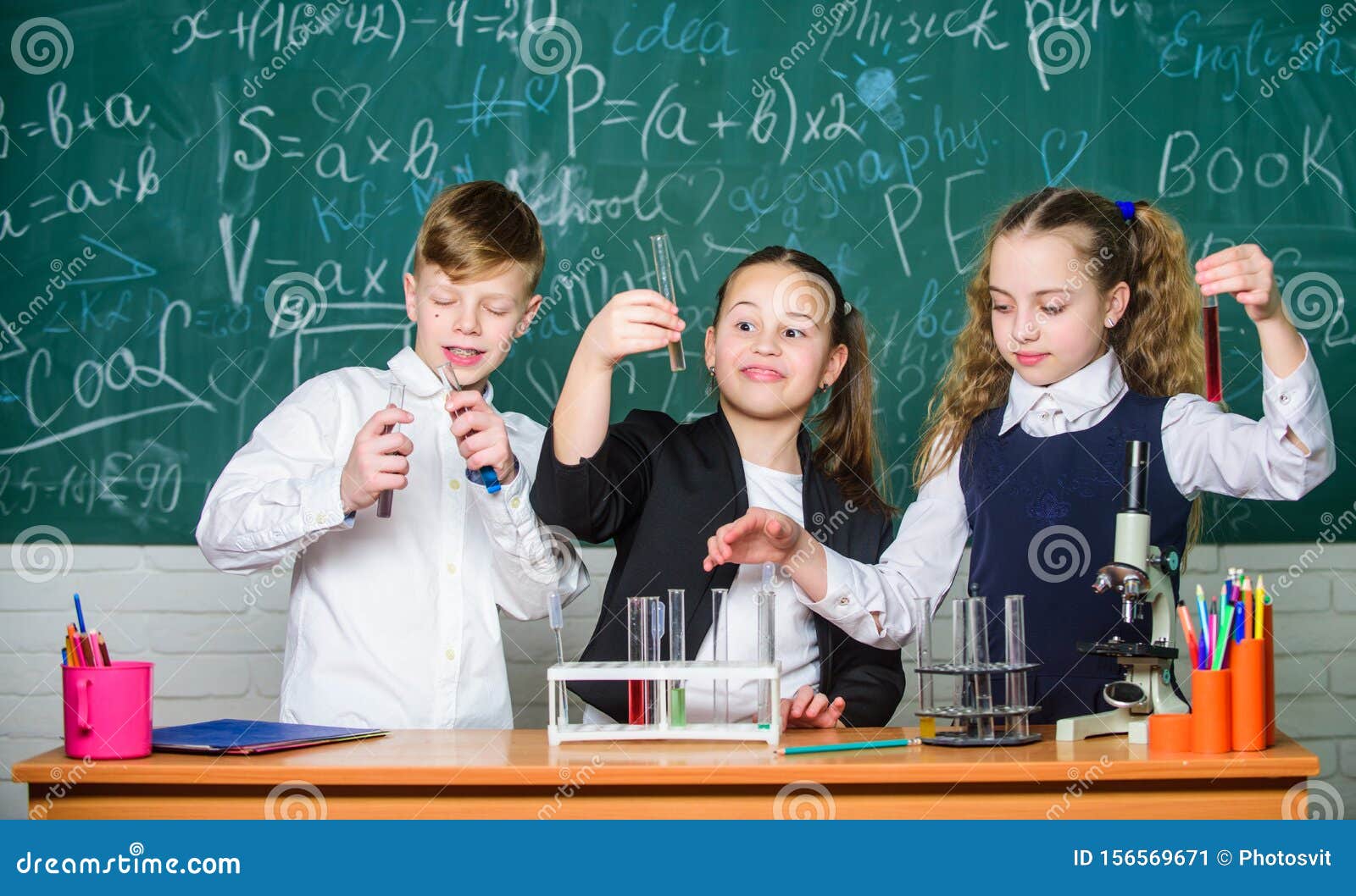 Teamwork. Teamwork Of Two School Girls. Teamwork And Collaboration ...