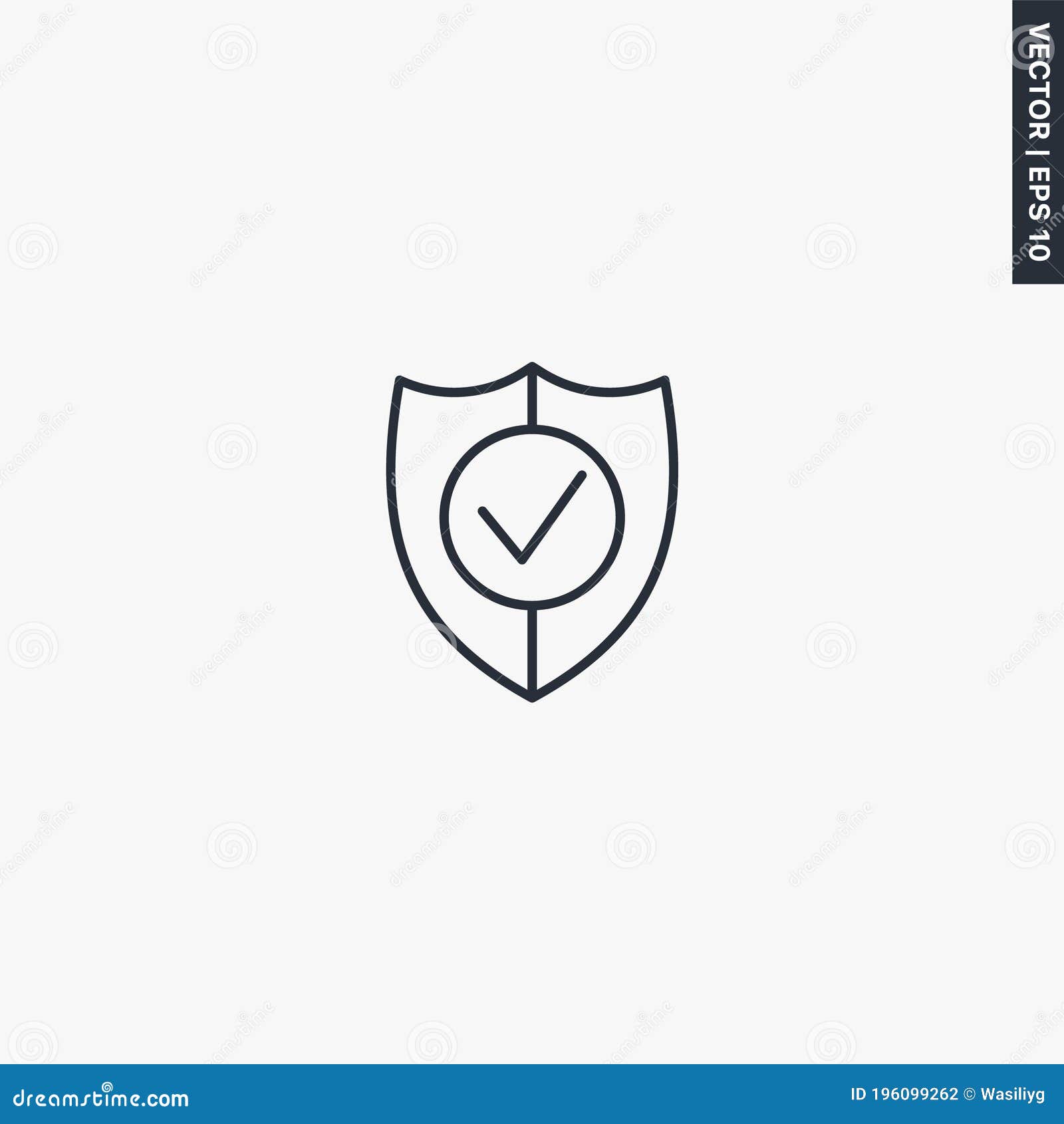 Check Safe, Linear Style Sign for Mobile Concept and Web Design Stock ...