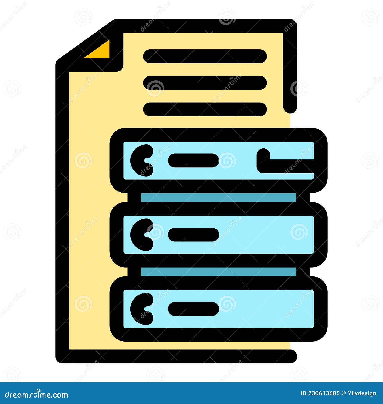 Check Server File Folder Icon Color Outline Vector Stock Vector ...