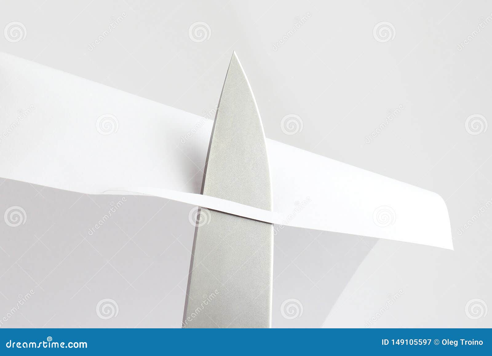 Check the Sharpening of Knife Blades on Paper Stock Image - Image of ...