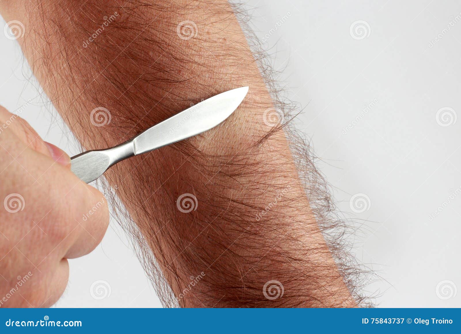 Check Sharpness Sharpening a Scalpel on Hair Hands Stock Image - Image ...