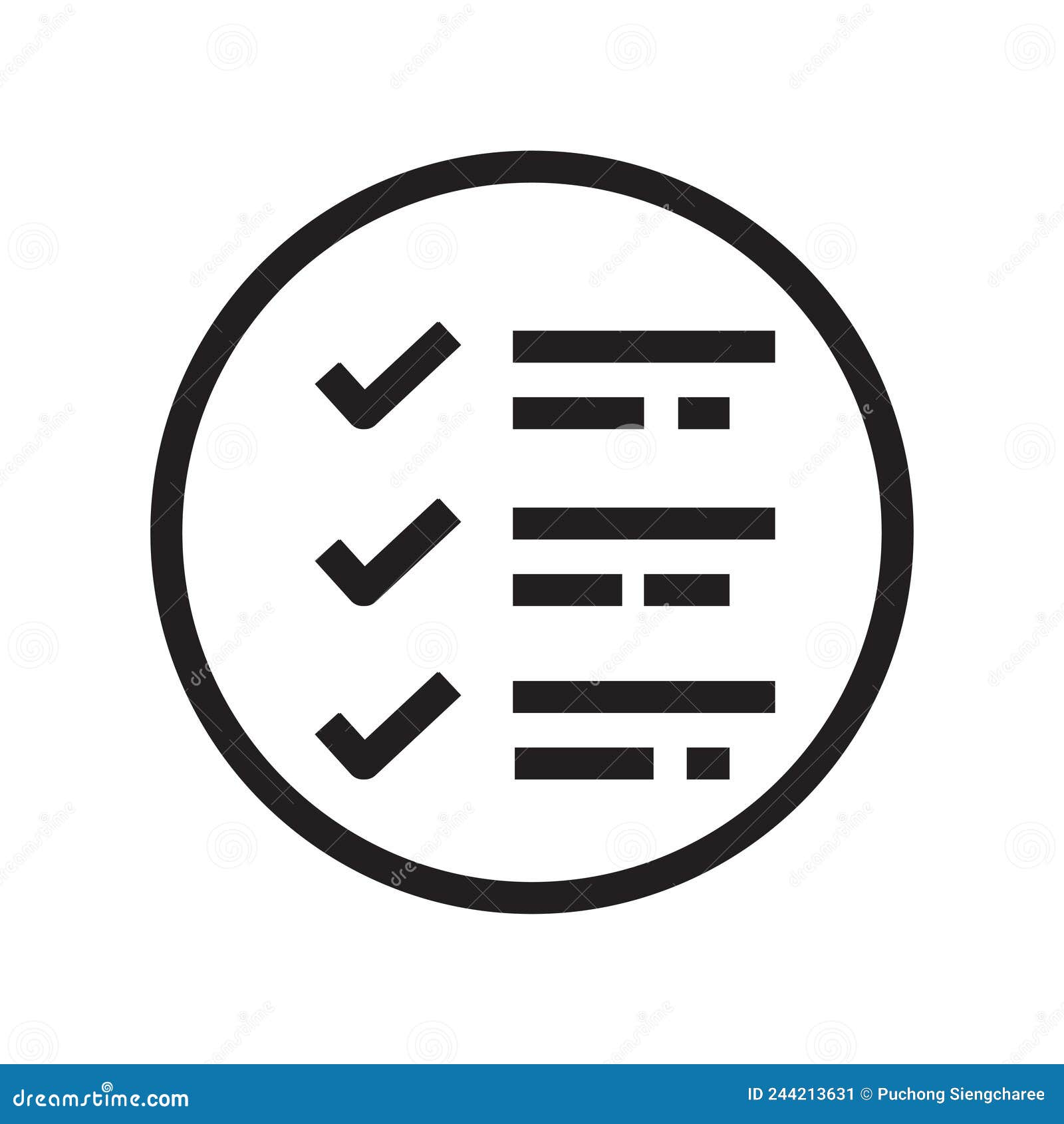 Checklist paper icon stock vector. Illustration of board - 244213631