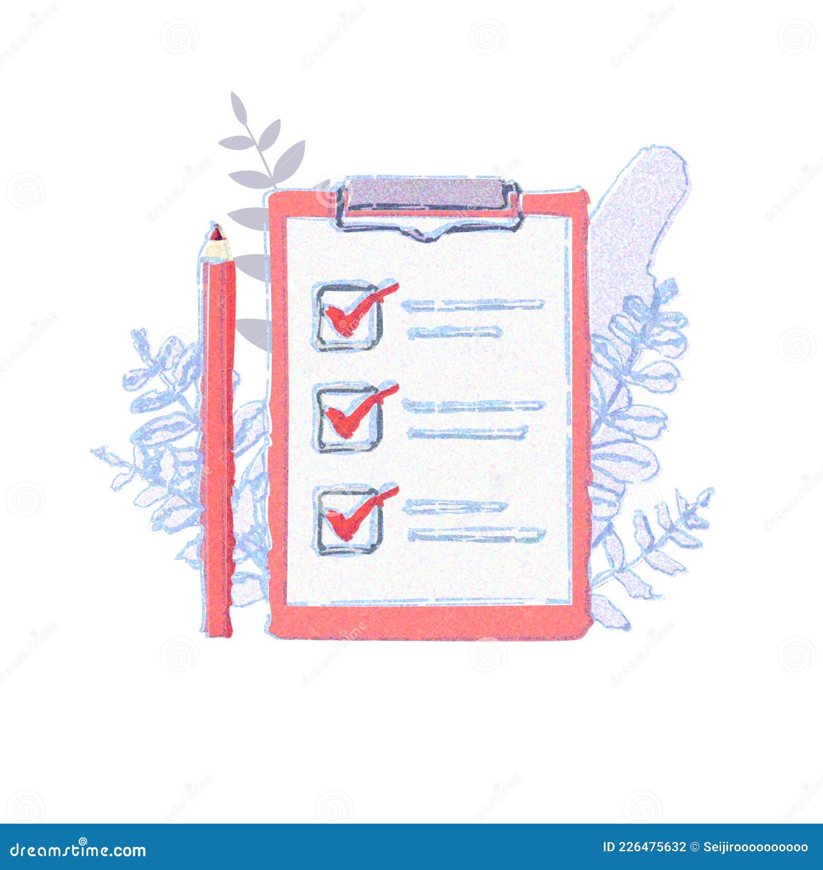 Check sheet stock illustration. Illustration of accessory - 226475632