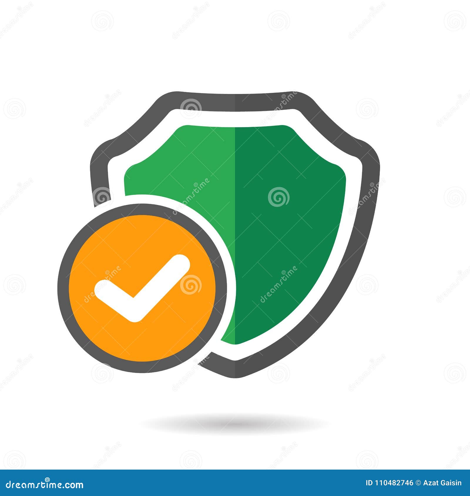 Check shield icon stock vector. Illustration of button - 110482746
