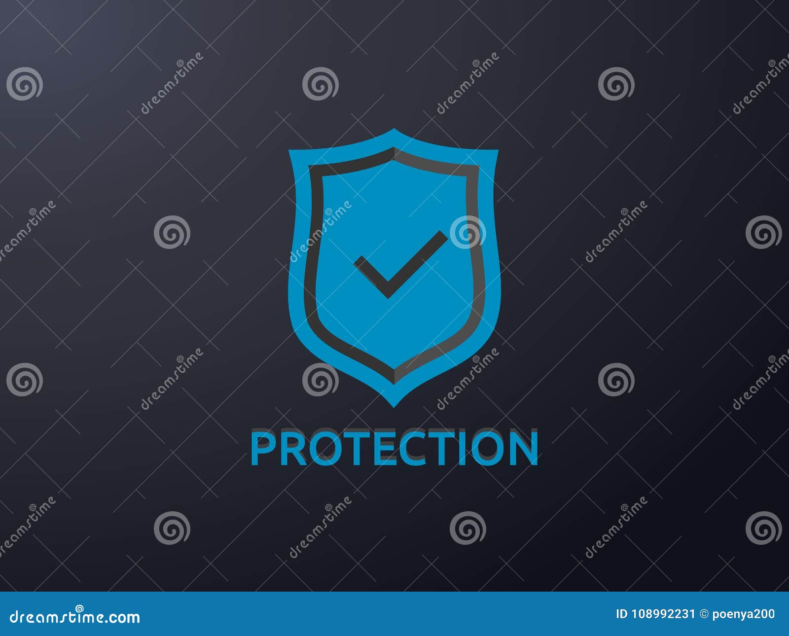 Check Shield Icon Symbol. Secure Protection Concept Vector Illus Stock ...