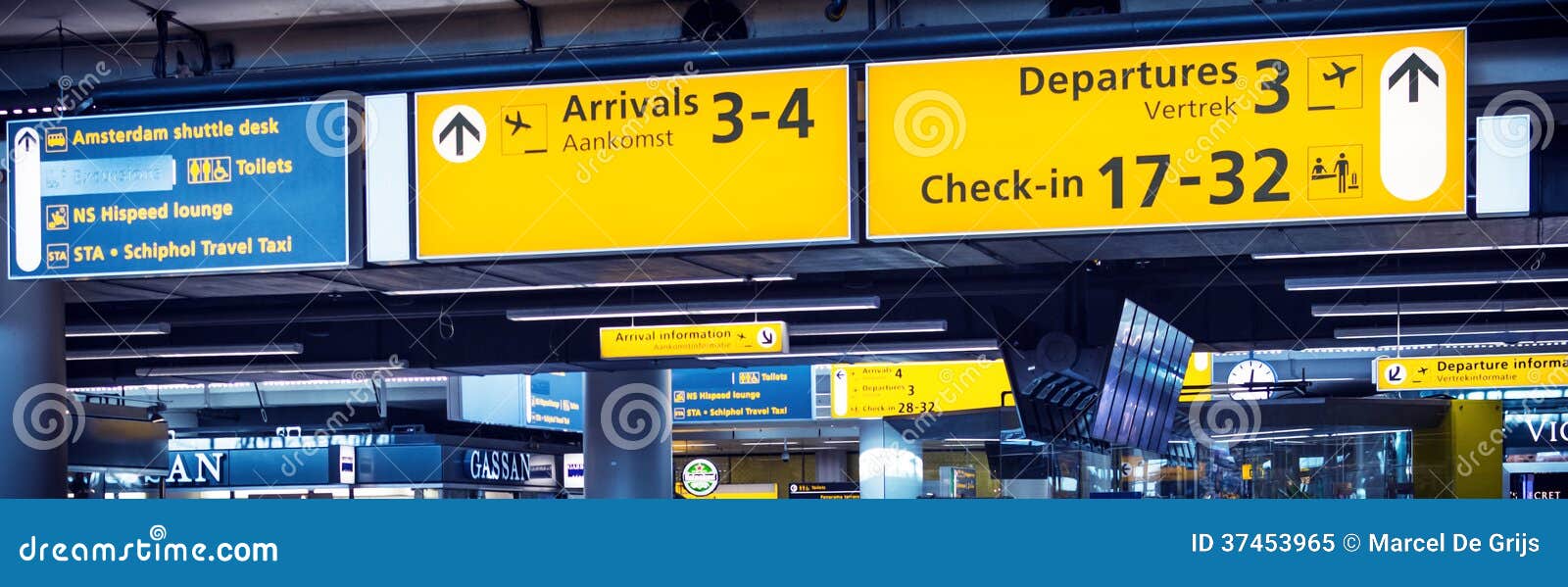 Check-in sign at airport editorial image. Image of indoors - 37453965