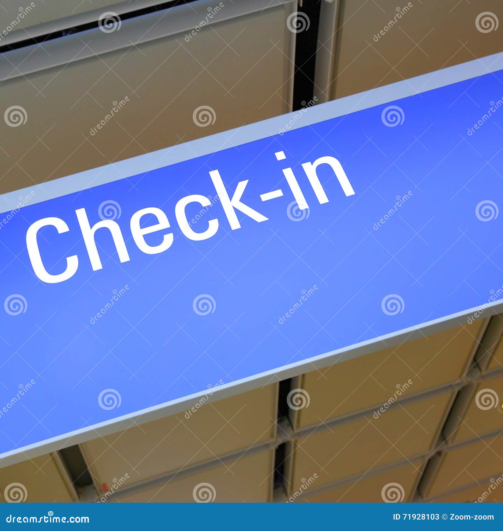 Check-in sign stock image. Image of boarding, text, travel - 71928103