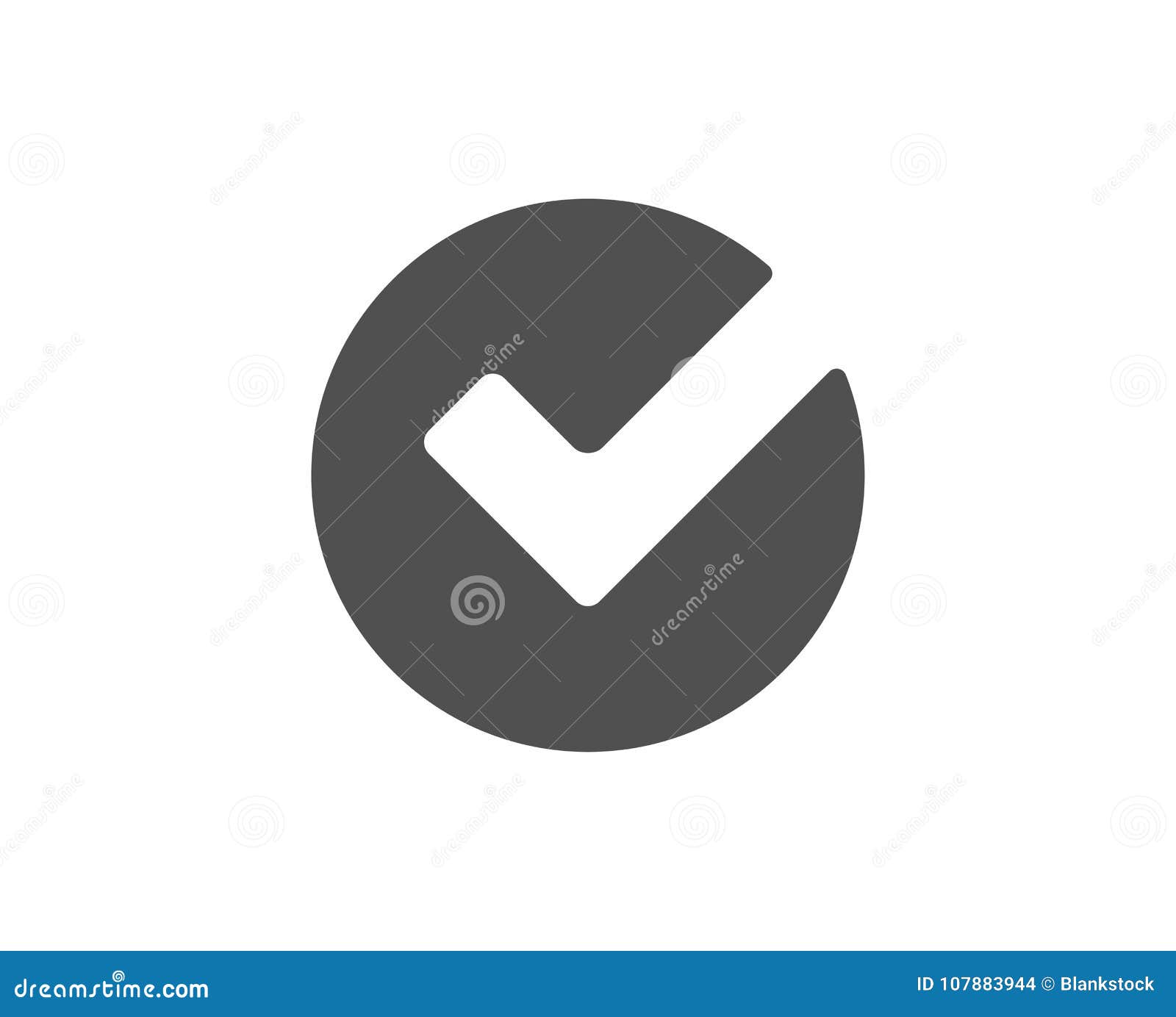 Check Simple Icon. Approved Tick Sign Stock Vector - Illustration of ...