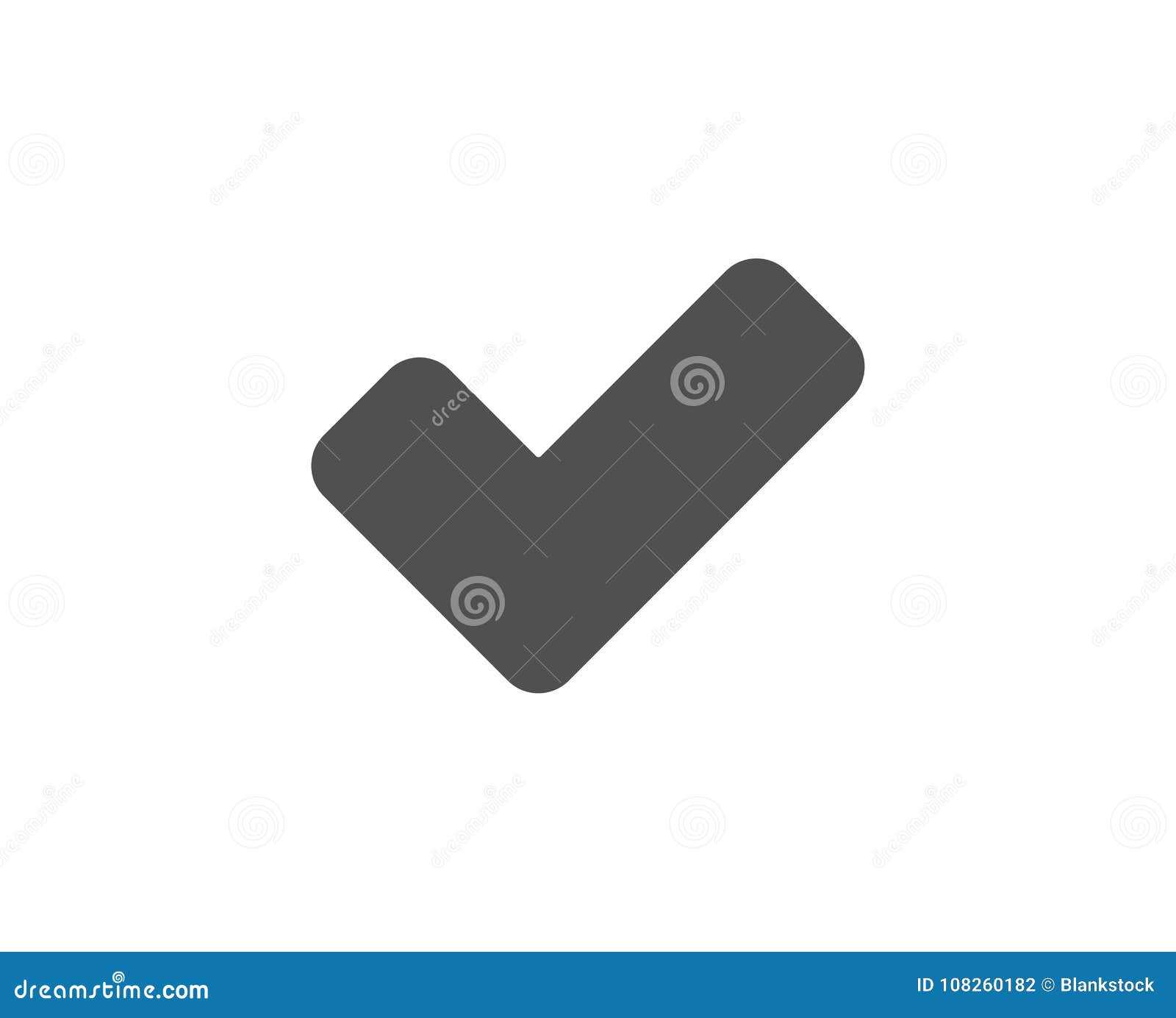 Check Simple Icon. Approved Tick Sign Stock Vector - Illustration of ...