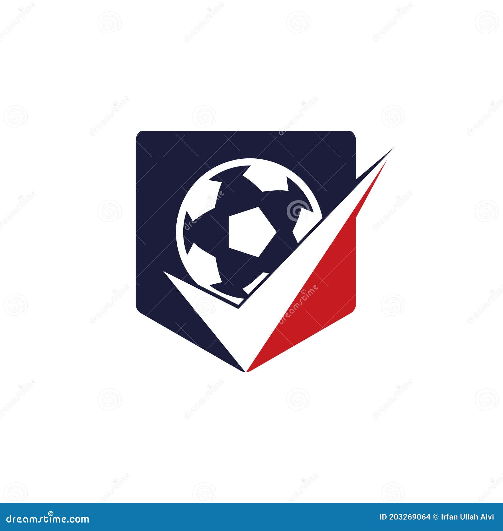 Check Soccer Vector Logo Design. Stock Vector - Illustration of ...