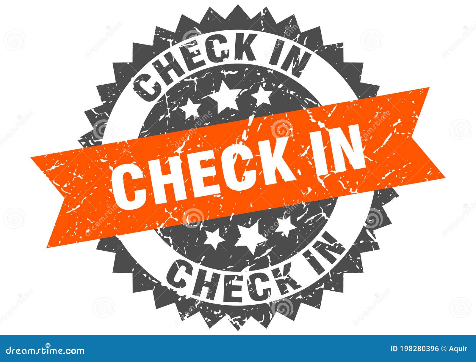 Check in Stamp. Check in Grunge Round Sign Stock Vector - Illustration ...