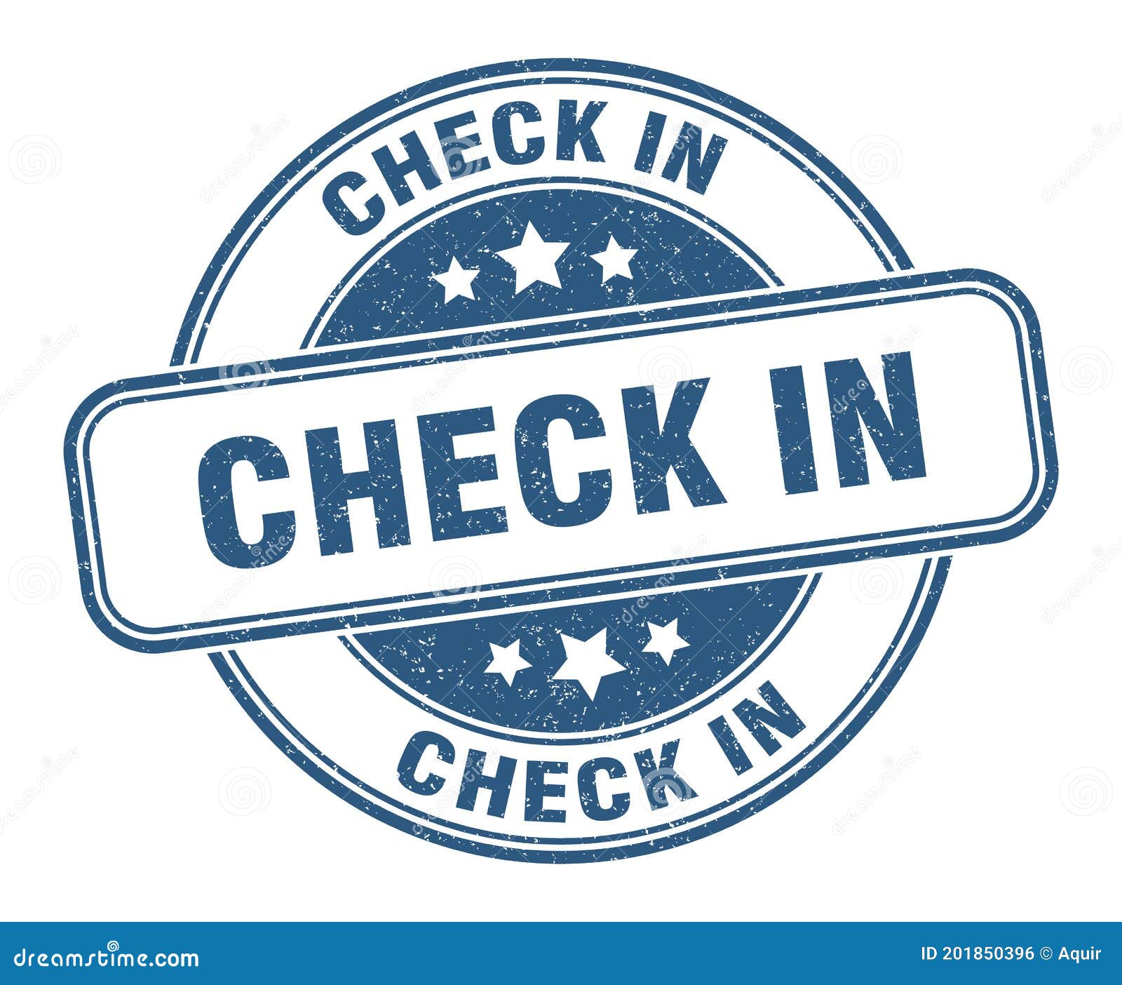Check in Stamp. Check in Label. Round Grunge Sign Stock Vector ...