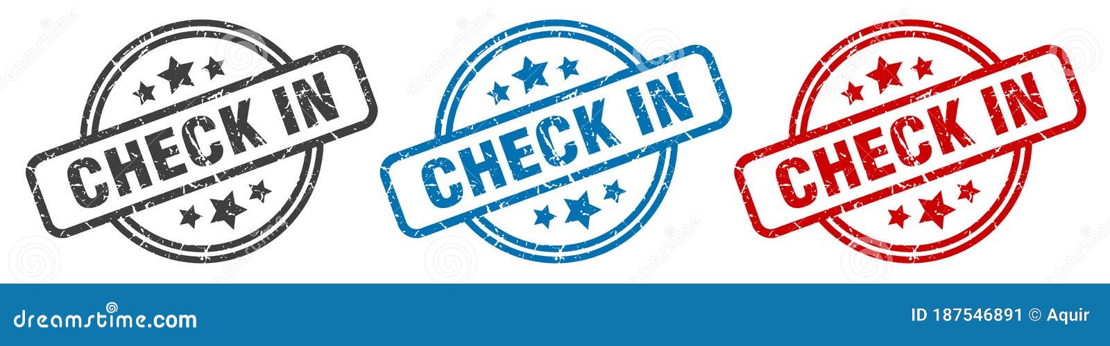 Check in Stamp. Check in Round Isolated Sign Stock Vector ...