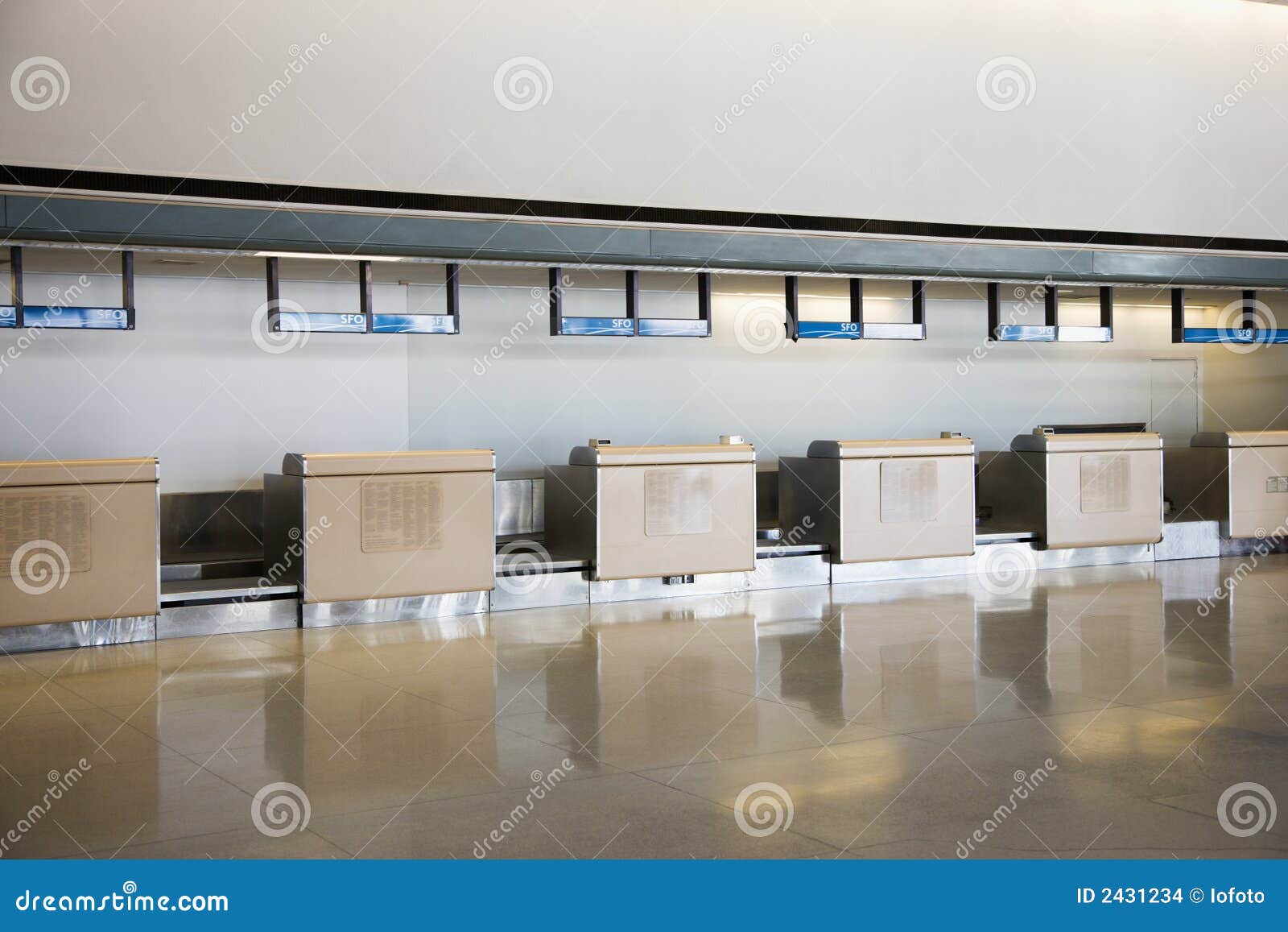 Check-in Station in Airport. Stock Photo - Image of colour, indoors ...