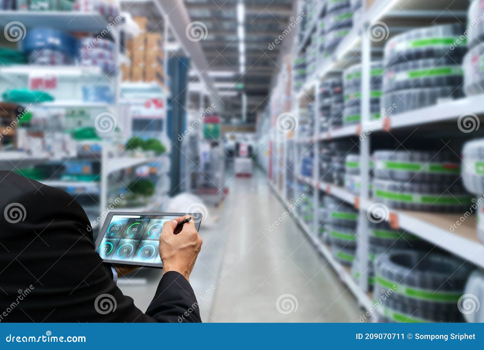 Check Stock of Products Industrial Warehouse with Technology Stock ...