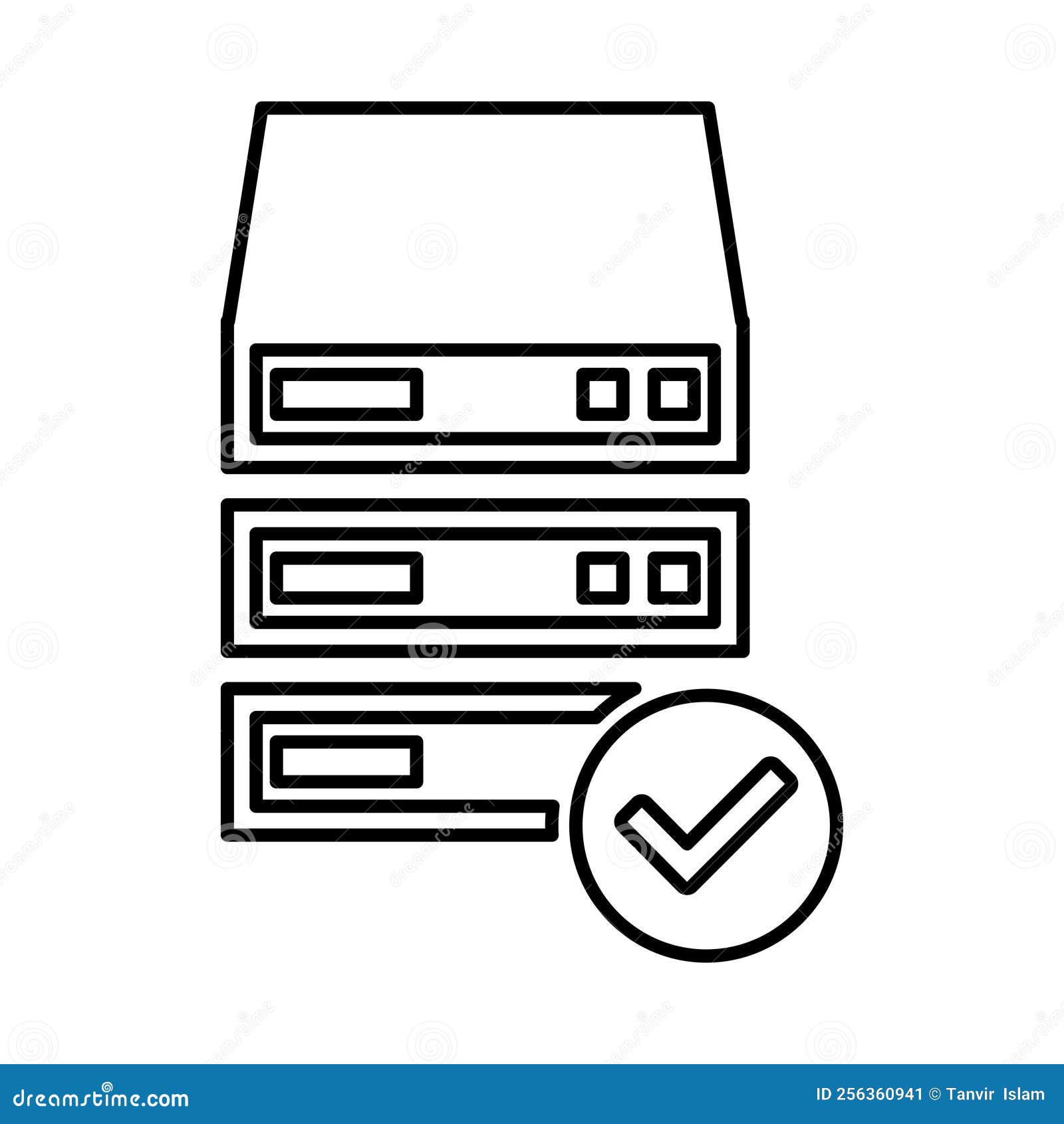 Check Storage Icon stock vector. Illustration of cartoon - 256360941