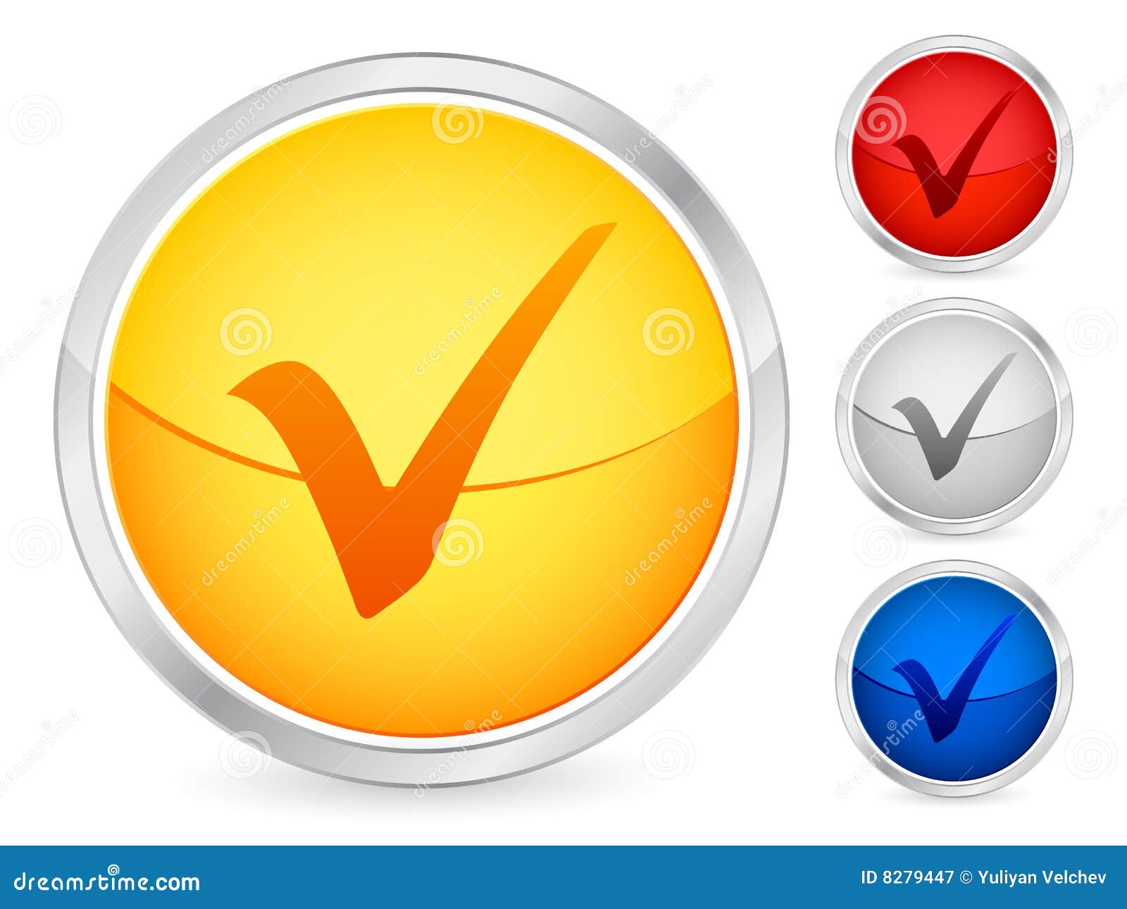Check symbol button stock vector. Illustration of style - 8279447