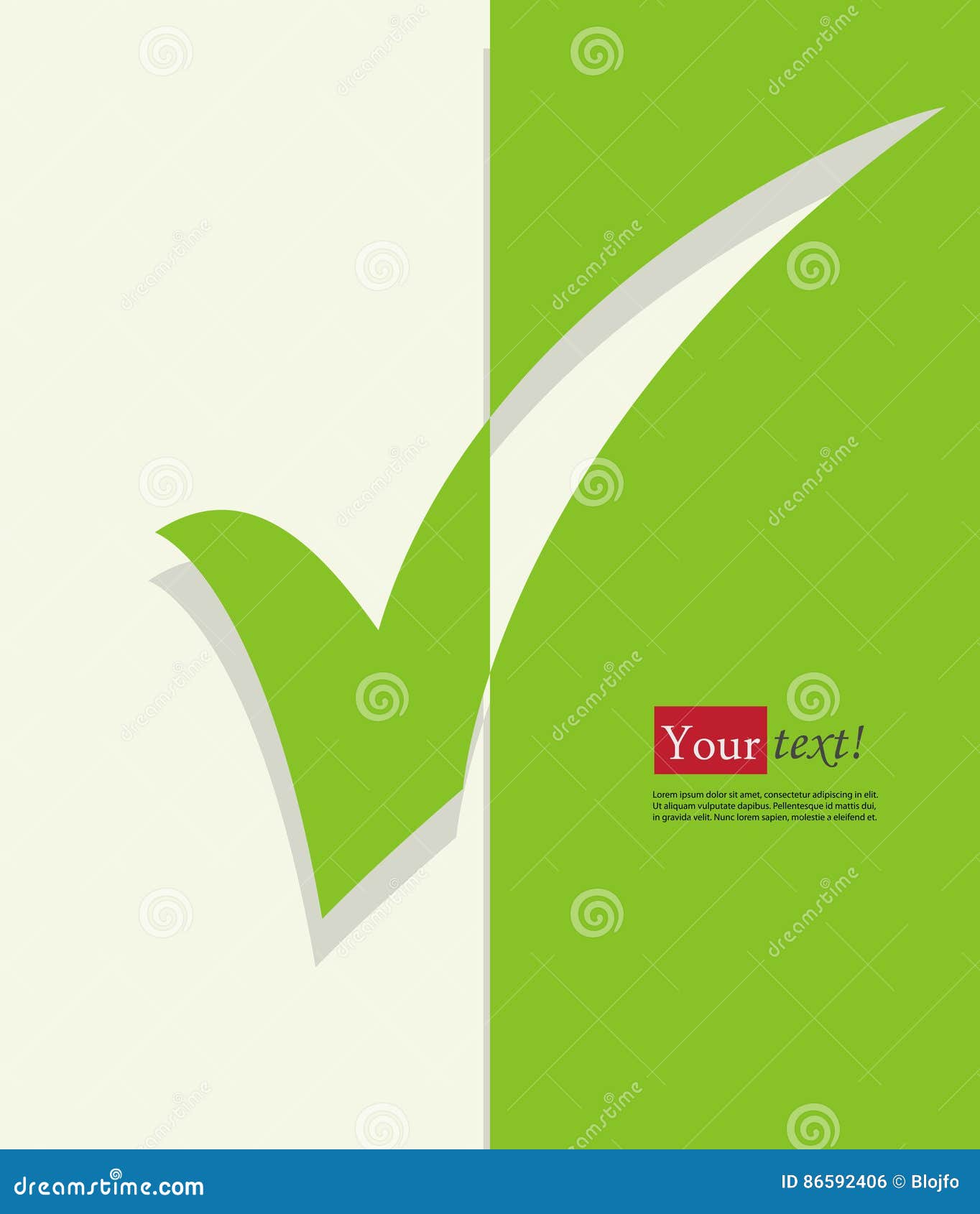 Check symbol stock vector. Illustration of right, approved - 86592406