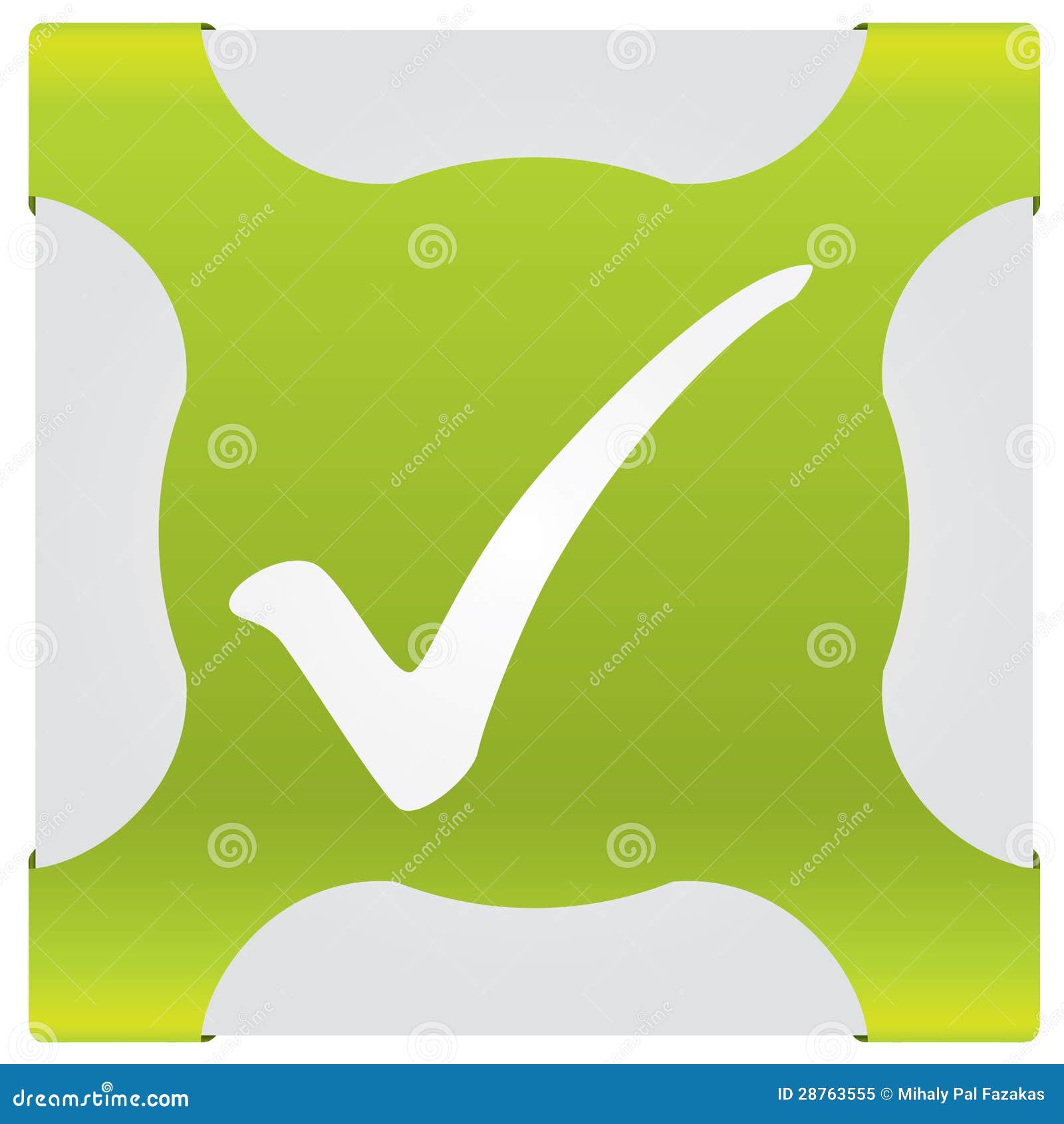 Check Symbol On Corner Ribbon Vector Illustration | CartoonDealer.com ...