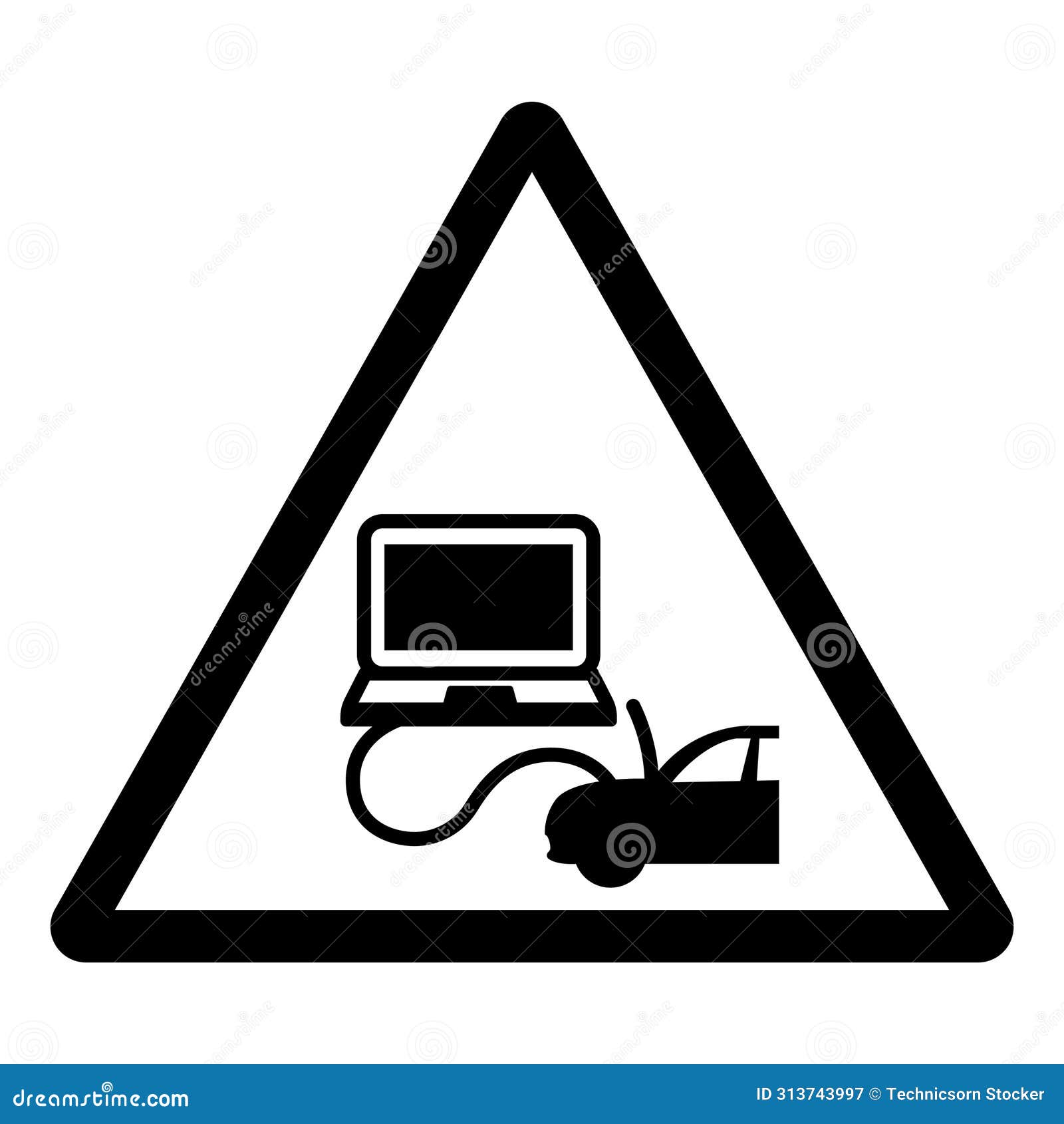 Check System Engine Symbol Sign, Vector Illustration, Isolated on White ...