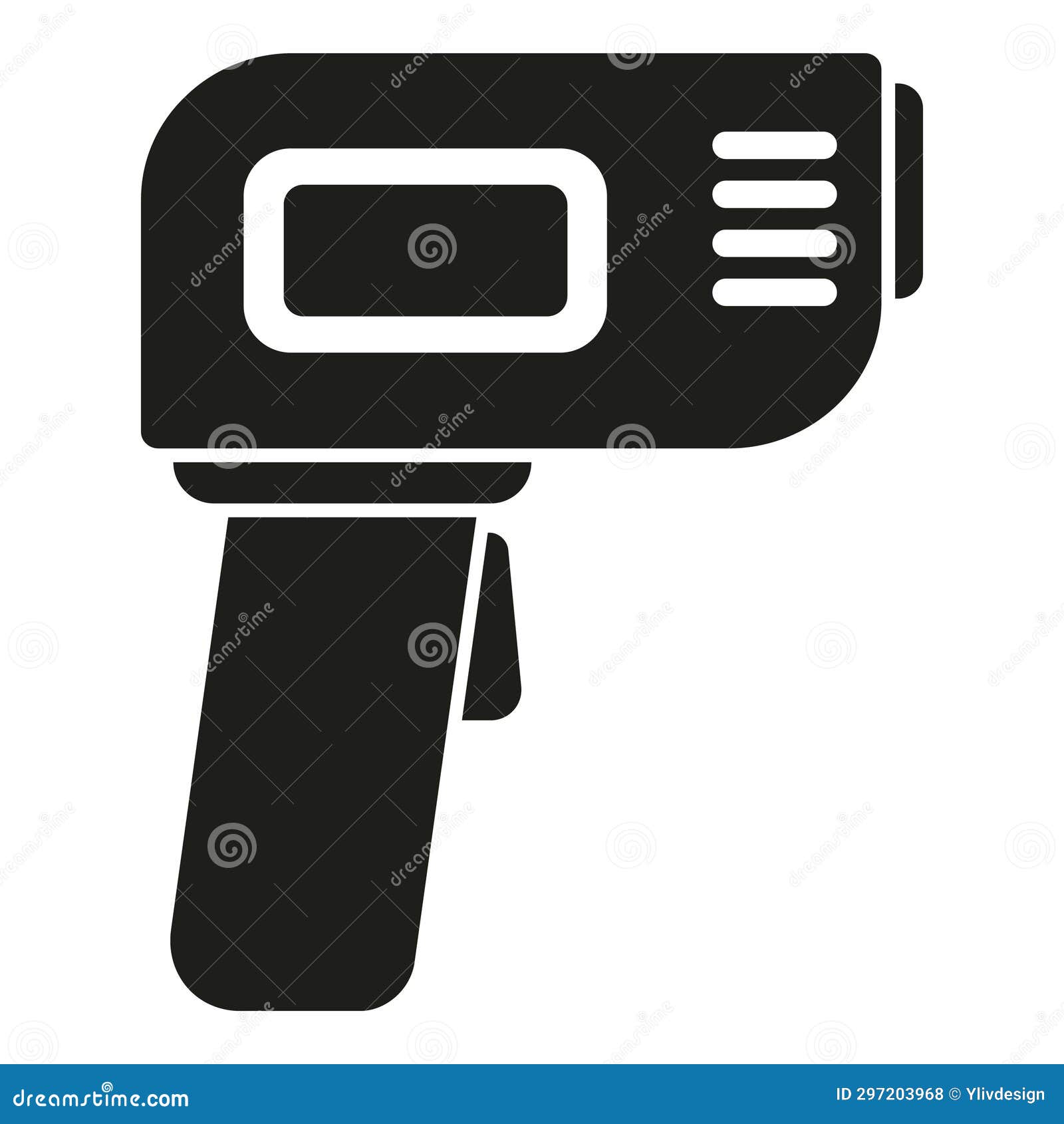 Check Temperature Gun Icon Simple Vector. Health Scan Stock Vector ...