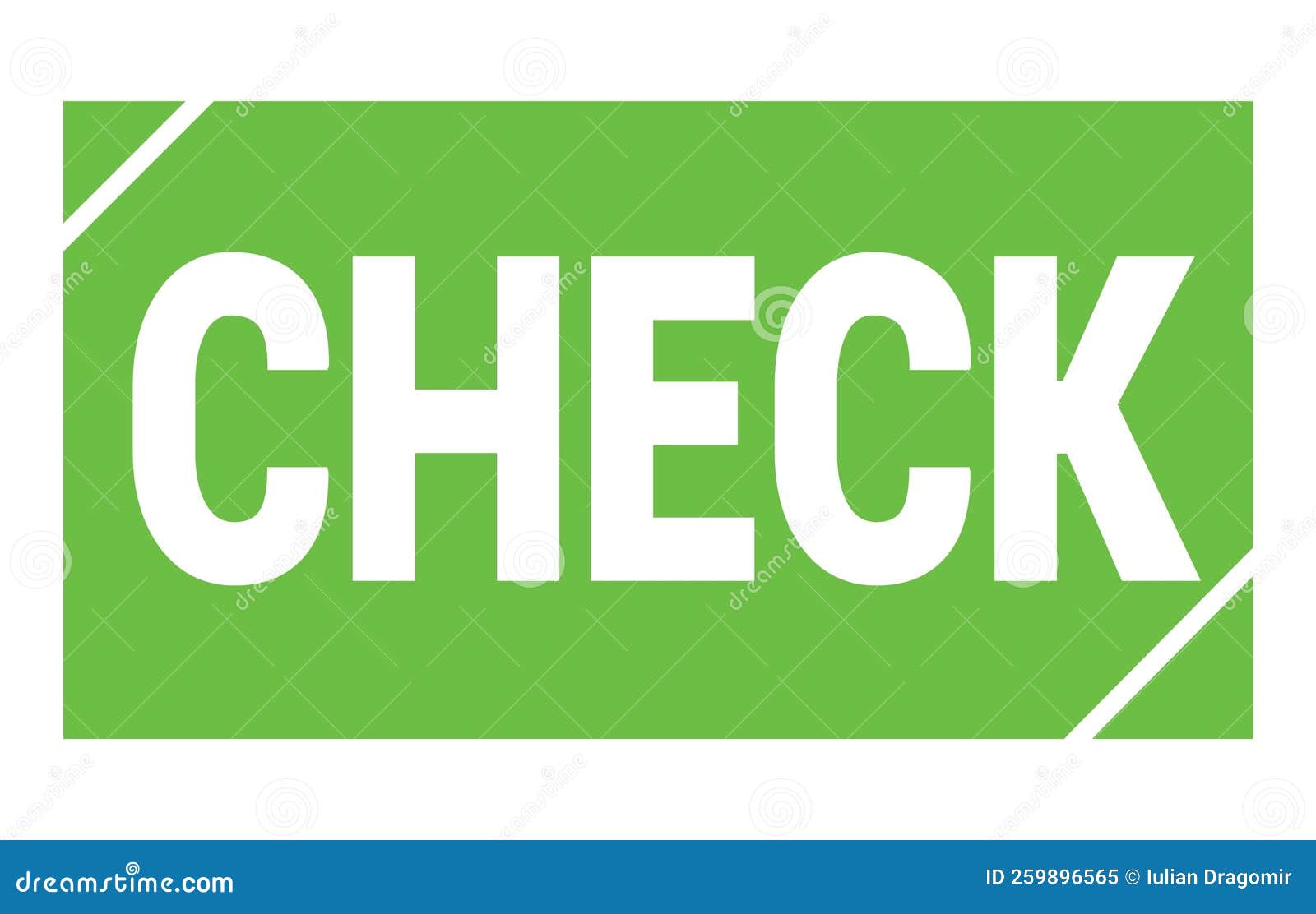 CHECK Text Written on Green Stamp Sign Stock Illustration ...
