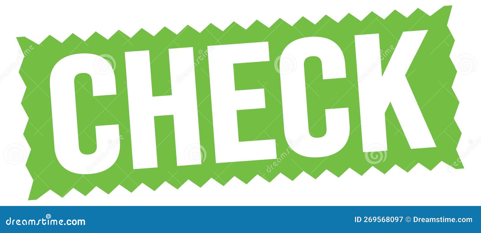 CHECK Text Written on Green Stamp Sign Stock Illustration ...