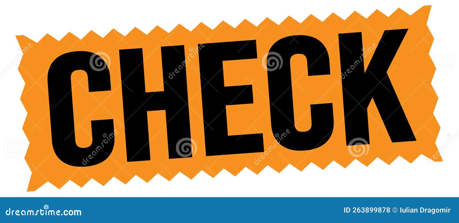 CHECK Text Written on Orange-black Stamp Sign Stock Illustration ...