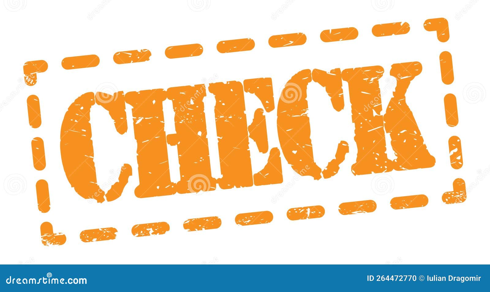 CHECK Text Written on Orange Stamp Sign Stock Illustration ...
