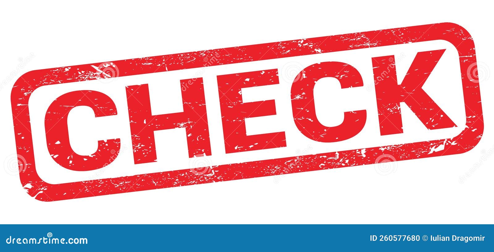 CHECK Text Written on Red Rectangle Stamp Stock Illustration ...