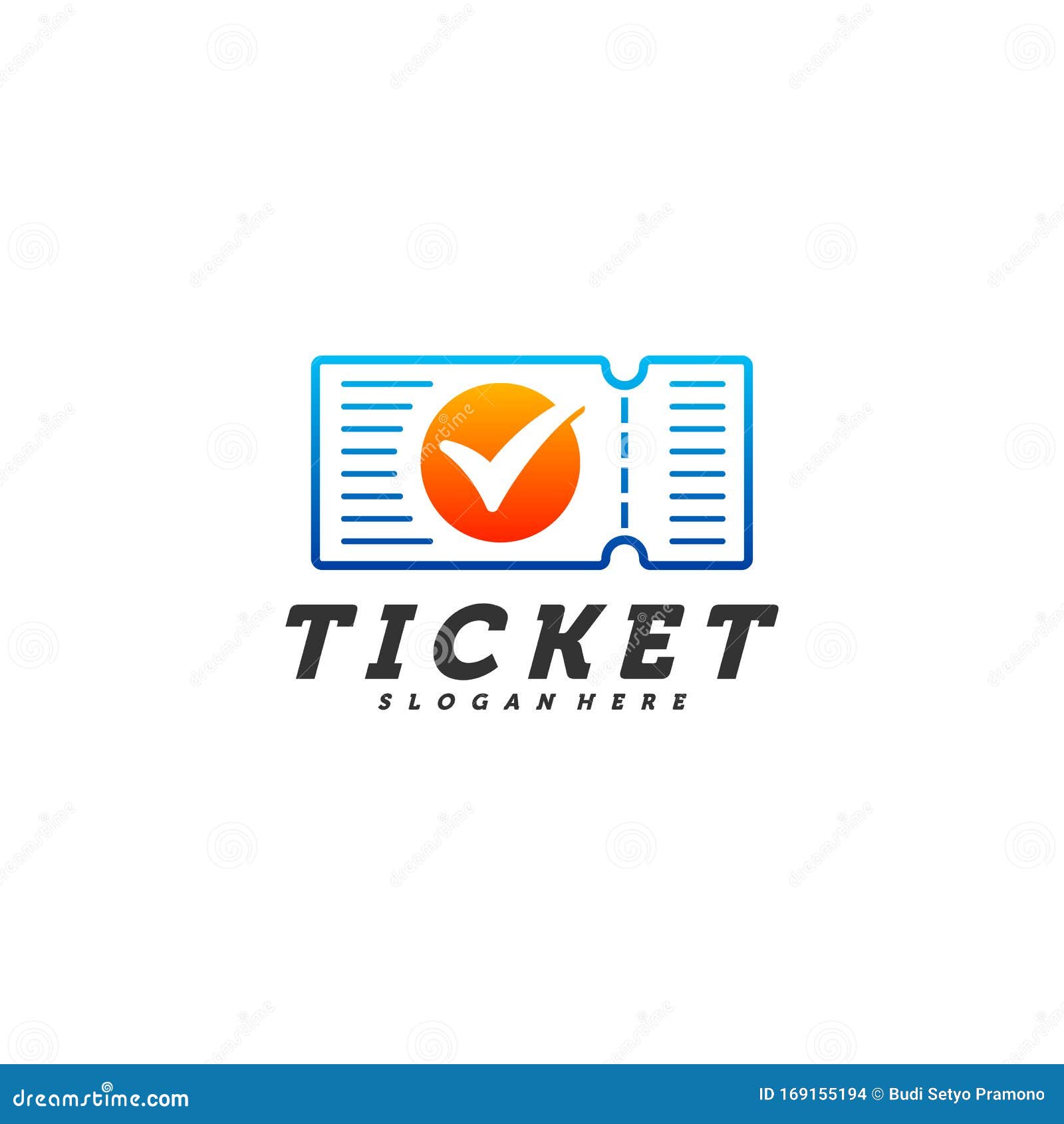 Check Tickets Logo Design Concept Vector, Template, Creative Design ...