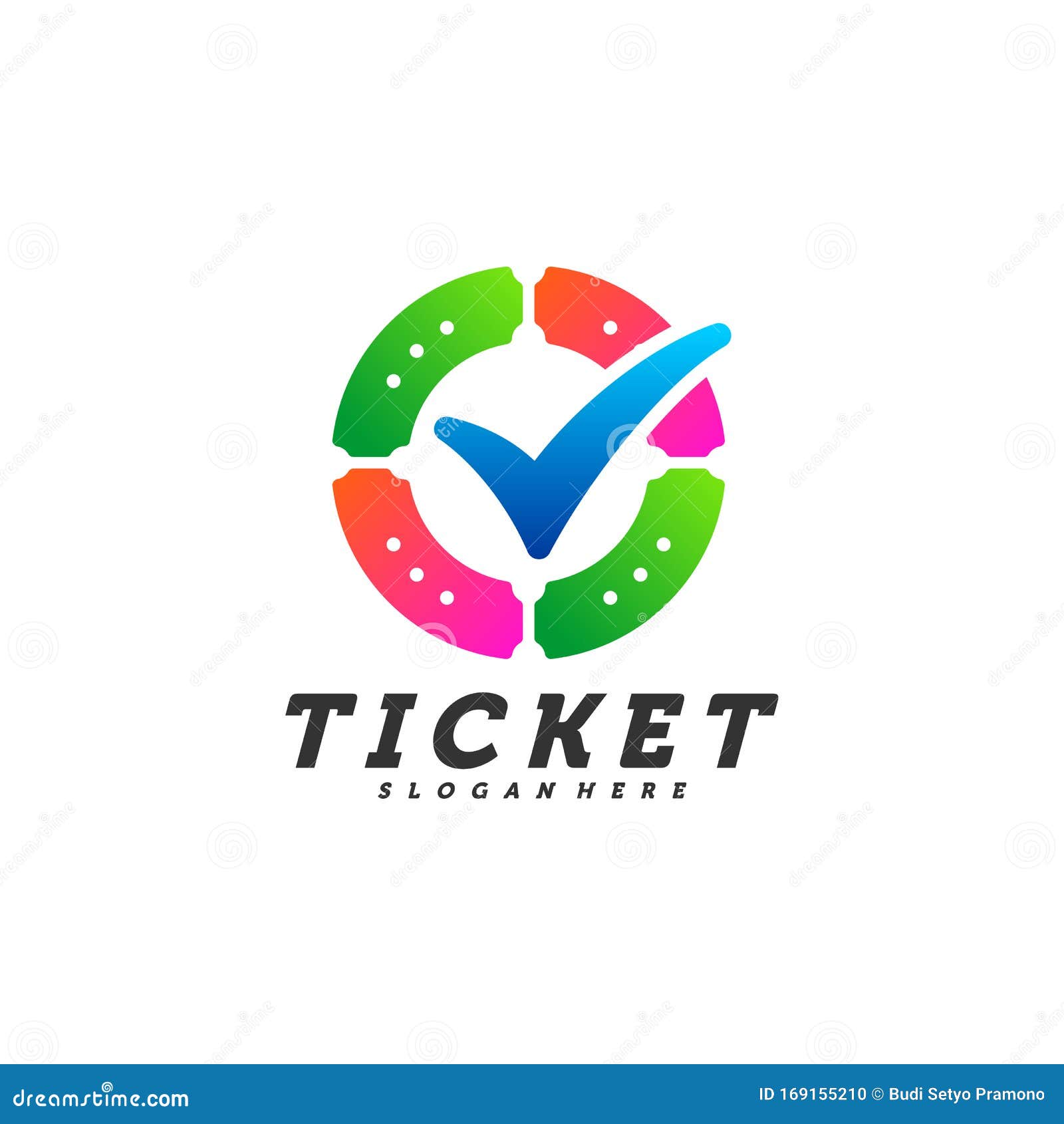 Check Tickets Logo Design Concept Vector, Template, Creative Design ...