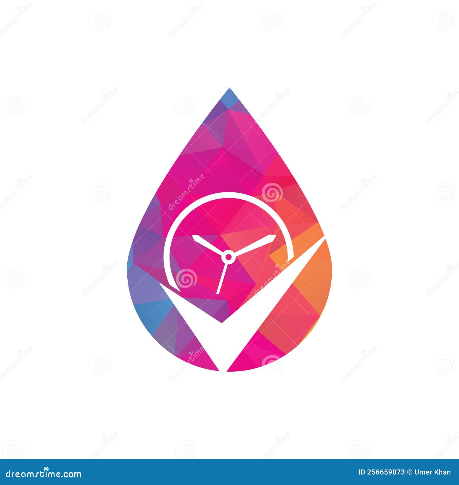 Check Time Cloud Shape Concept Logo Design Template. Stock Vector ...