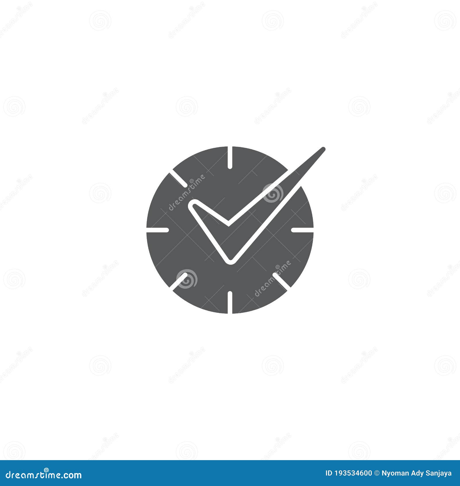 Check Time Icon Logo Design Element Isolated On White Background Vector ...