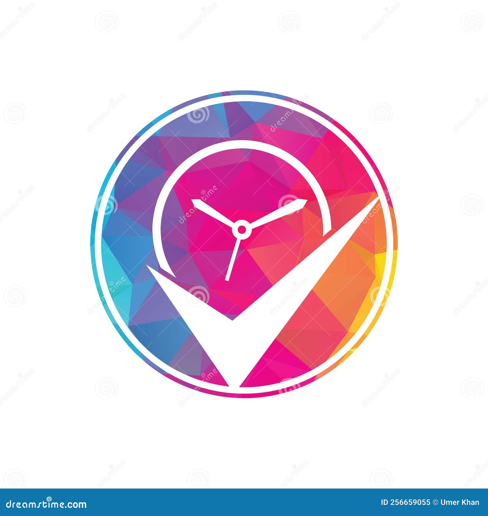 Check Time Logo Design Template. Stock Vector - Illustration of alarm ...